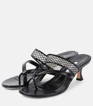 Manolo Blahnik Sulna 50 Leather Mules