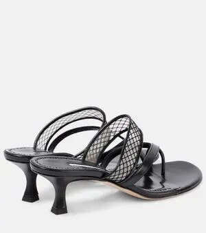 Manolo Blahnik Sulna 50 Leather Mules