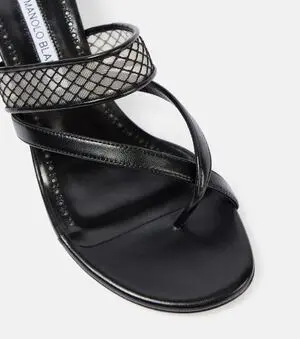 Manolo Blahnik Sulna 50 Leather Mules