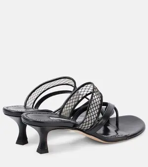 Manolo Blahnik Sulna 50 Leather Mules