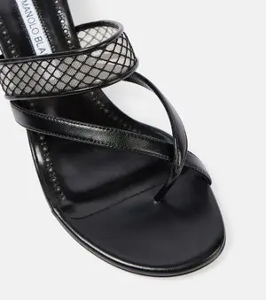 Manolo Blahnik Sulna 50 Leather Mules
