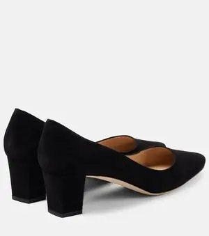 Manolo Blahnik Okkatopla 50 Suede Pumps - Black