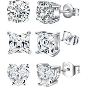 DONATELLO GIAN Name's Set Of 3 Sterling Stud Earrings