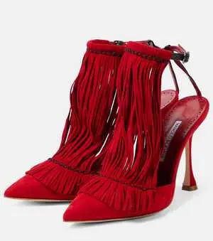 Manolo Blahnik Fiki 105 Suede Pumps