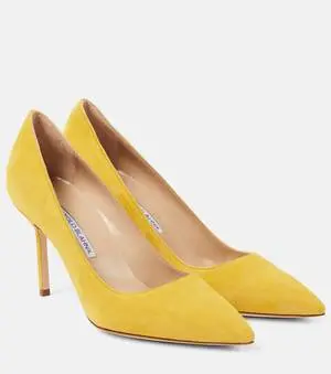 Leather and Suede Pumps