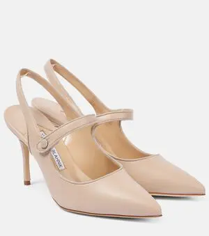 Manolo Blahnik Campari 90 Slingback Pumps - Beige