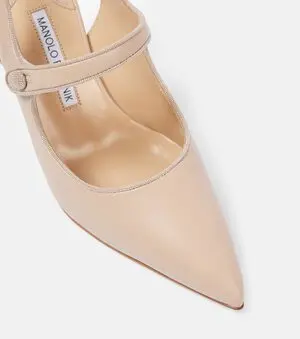 Manolo Blahnik Campari 90 Slingback Pumps - Beige