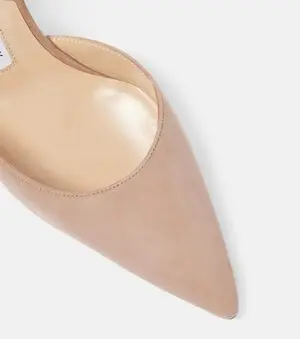 Manolo Blahnik Carolyne 70 Suede Slingback Pumps