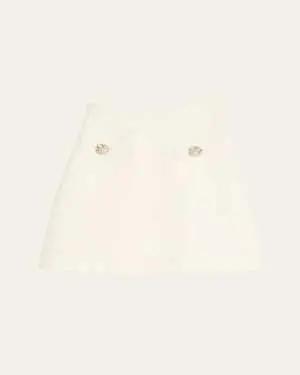 Valentino Garavani Brooch Mini Skirt - Ivory