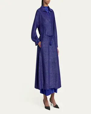 Giorgio Armani Drawstring Maxi Coat