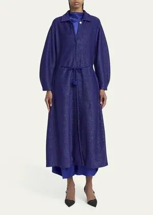Giorgio Armani Drawstring Maxi Coat