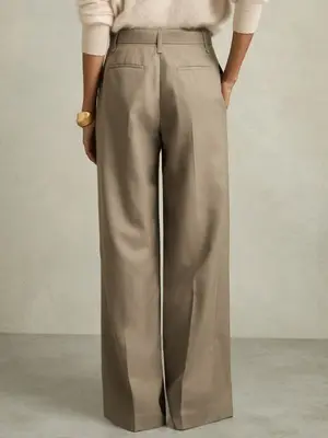 REISS Clara Wool Wide-leg Trousers