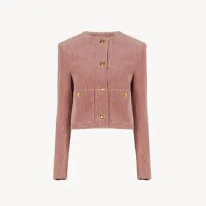 Chloé Cropped Boxy Jacket In Velvet