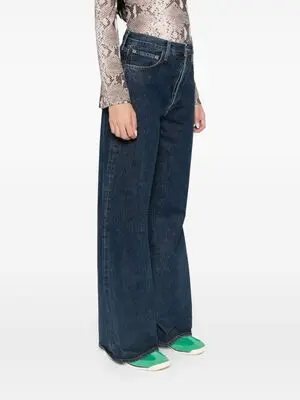 AGOLDE Dame Wide Leg Jeans - Blue