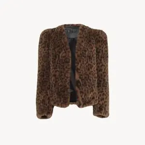 Chloé Boxy Jacket In Faux Fur