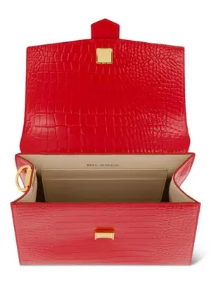 Mac Duggal Crocodile-effect Handbag - Cherry
