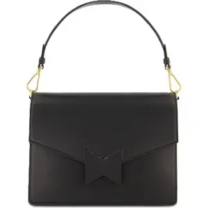 Mac Duggal Leather Shoulder Bag - Black