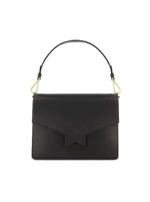 Mac Duggal Leather Shoulder Bag - Black