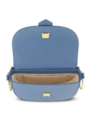 Mac Duggal Grain Leather Saddle Bag - Twilight