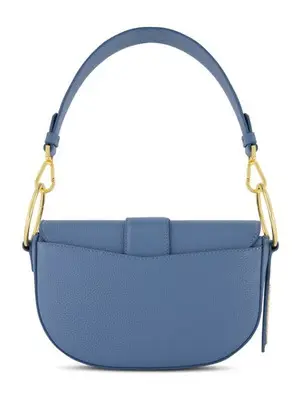 Mac Duggal Grain Leather Saddle Bag - Twilight
