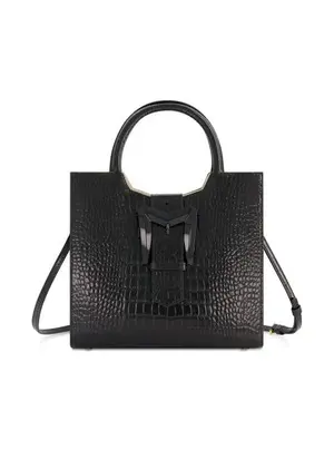MAC DUGGAL Mac Duggal Crocodile Embossed Tote Bag With Buckle Detail