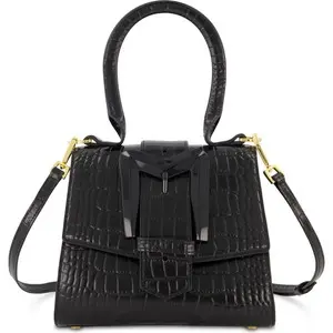 Mac Duggal Croc-effect Mini Handbag With Buckle Detail