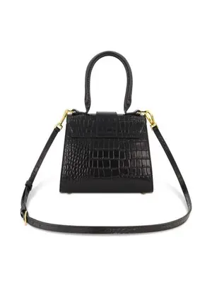 Mac Duggal Croc-effect Mini Handbag With Buckle Detail