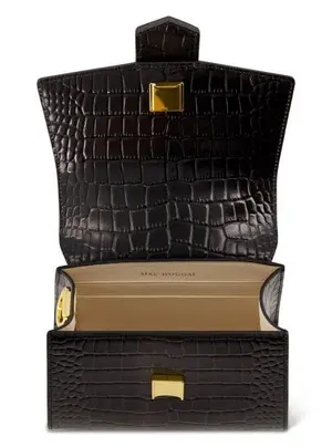 Mac Duggal Croc-effect Mini Handbag With Buckle Detail