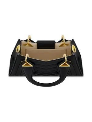 Mac Duggal Small Quilted Napa Leather Handbag - Black