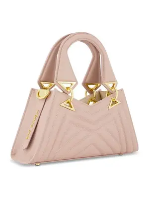 Mac Duggal Small Quilted Napa Leather Handbag - Rose