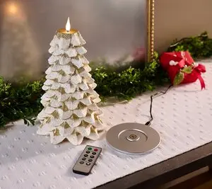HOMEBLISS Home Bliss Rechargeable Flameless Glitter Tree Candle
