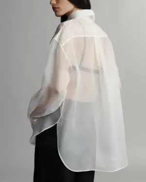 TWP Big Joe Shirt In Washed Silk Organza