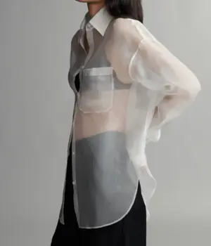 TWP Big Joe Shirt In Washed Silk Organza