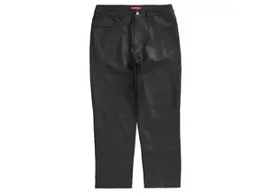 Supreme Leather 5-pocket Jean - Black