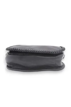 BOLSA NOVA Naples Saddle Bag With Braided Detail - Black
