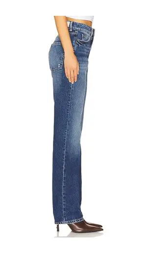 ICON DENIM LA Skye Straight Leg Jeans - Deep Blue