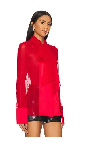 Retrofete Suri Silk Blouse - Red