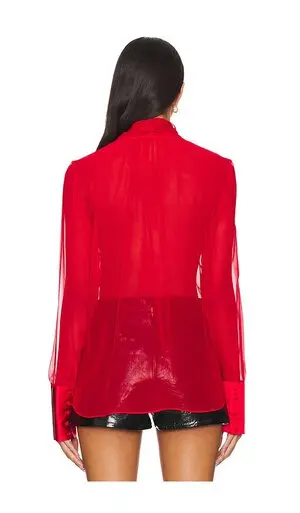 Retrofete Suri Silk Blouse - Red