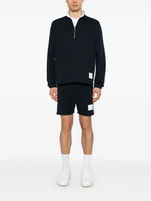 Thom Browne Loopback 4-bar Half-zip Pullover - Blue