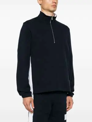 Thom Browne Loopback 4-bar Half-zip Pullover - Blue