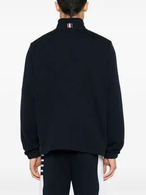 Thom Browne Loopback 4-bar Half-zip Pullover - Blue