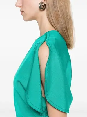 Victoria Beckham Gathered-detail Midi Dress - Green
