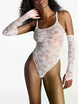 MAISON CLOSE Flashback Fingerless Gloves - White