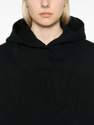 ROTATE BY BIRGER CHRISTENSEN Logo-embroidered Hoodie - Black