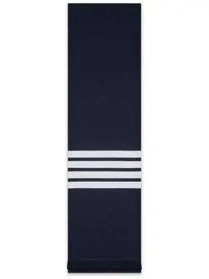 Thom Browne 4-bar Ribbed Scarf - Blue