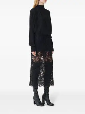 Fabiana Filippi Macramé Lace Mid-calf Skirt