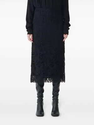 Fabiana Filippi Macramé Lace Mid-calf Skirt
