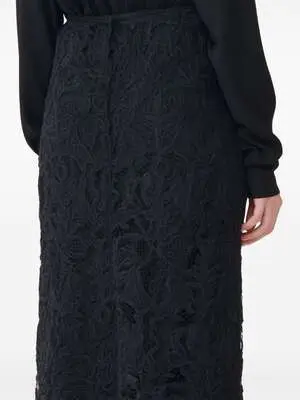 Fabiana Filippi Macramé Lace Mid-calf Skirt