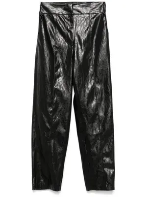 Federica Tosi Tapered Faux Leather Trousers