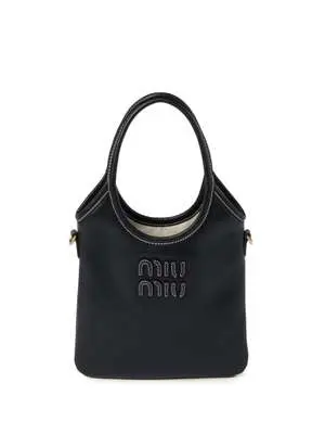 Miu Miu Ivy Leather Tote - Black